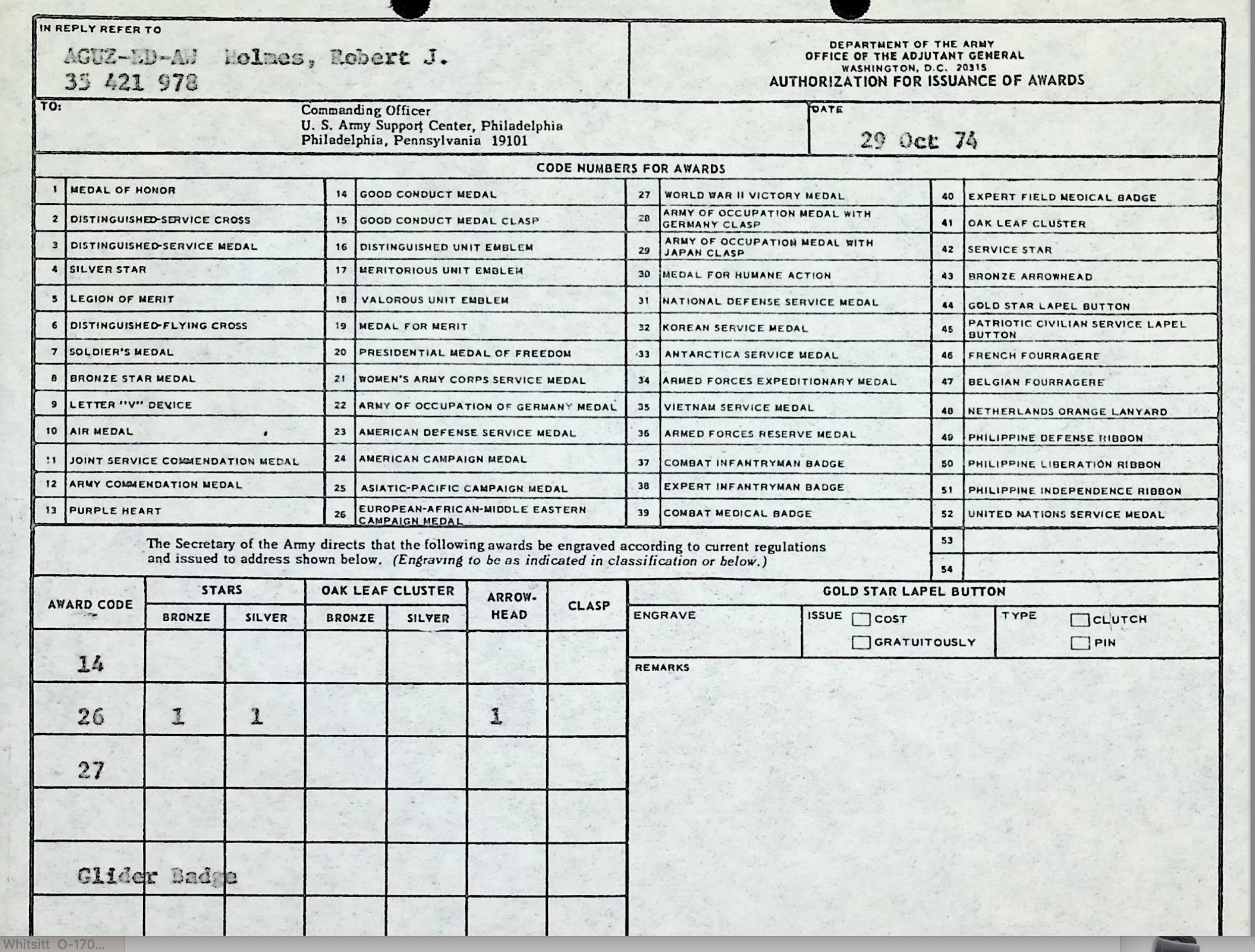 Robert Holmes | 319th Glider Field Artillery 82nd Airborne
