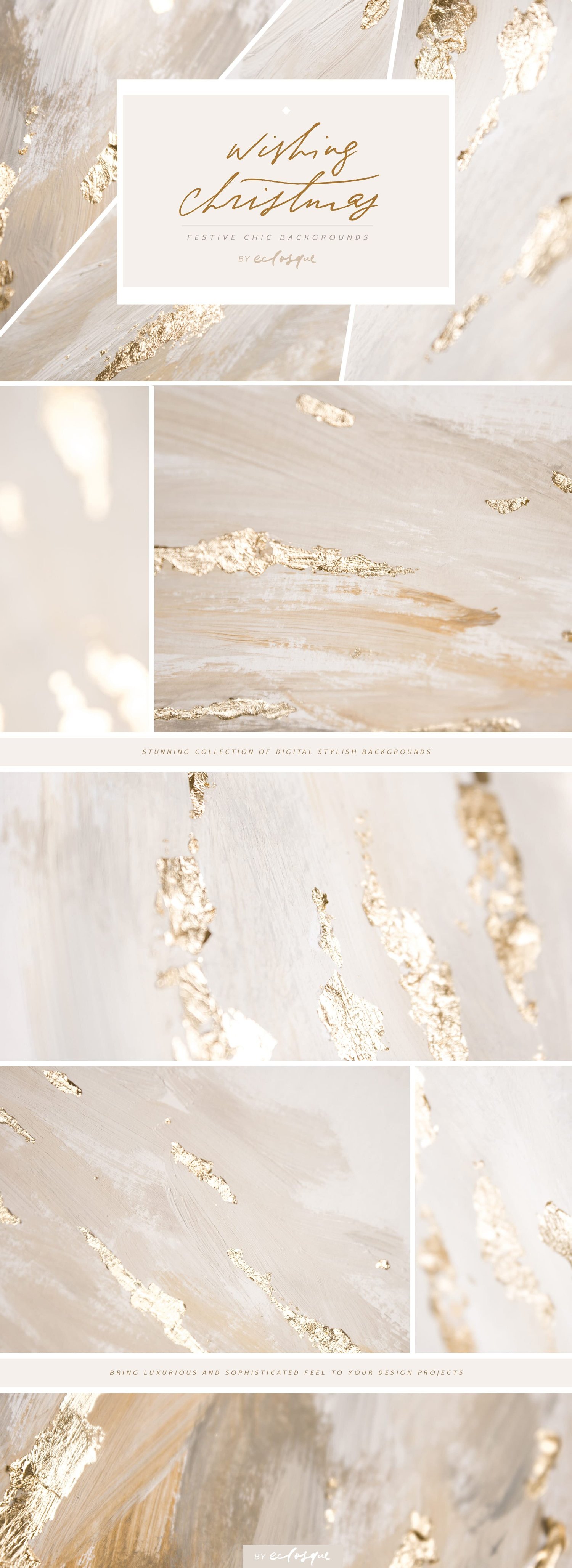 Christmas Gold Foil Backgrounds — eclosque - modern abstract art ...
