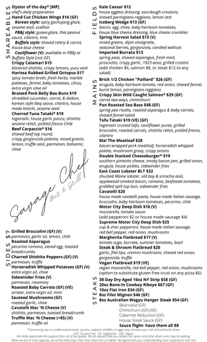 steaks; seafood; pizza; burgers; pasta; appetizers — Savage Chef