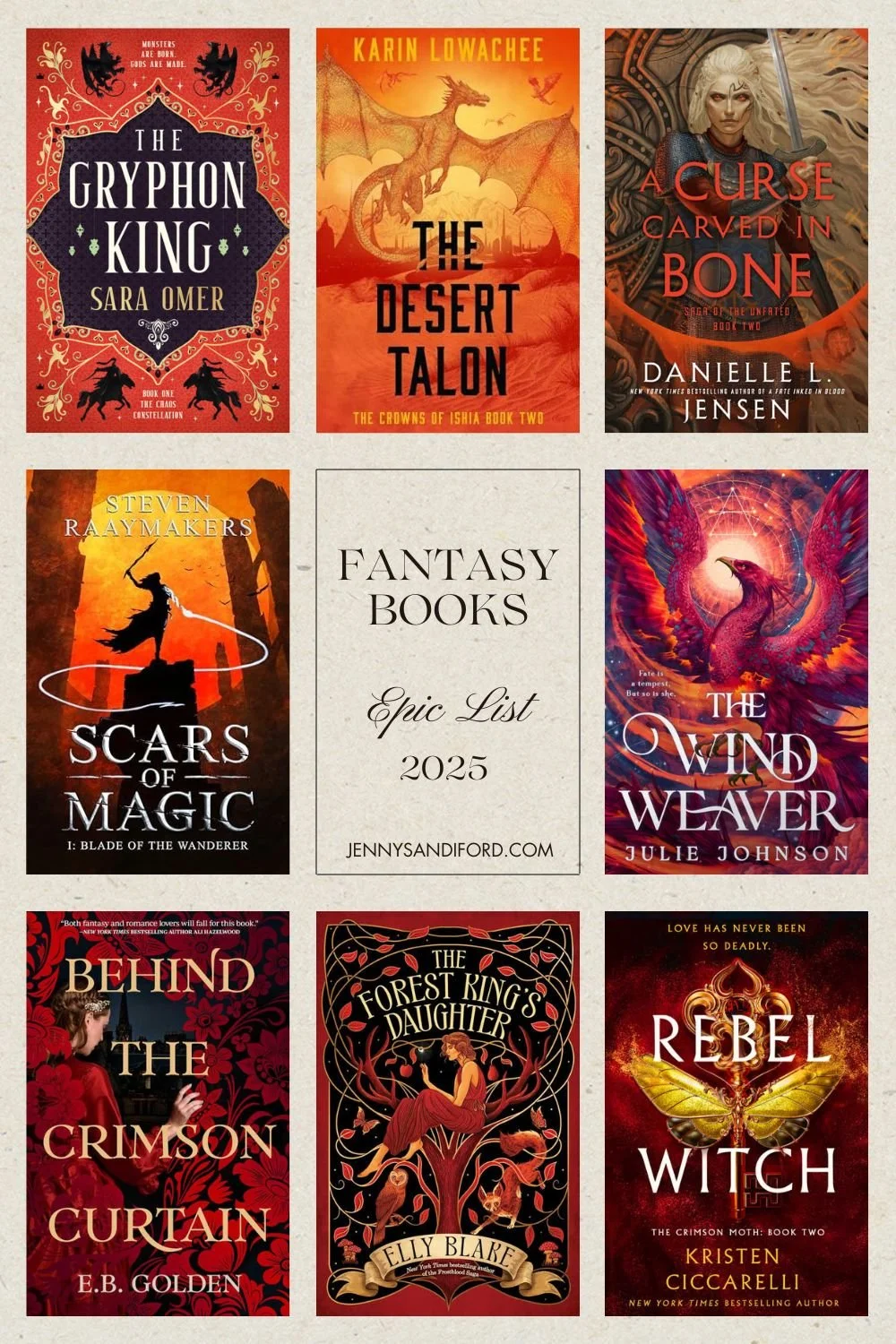 Epic Fantasy Book List 2025: Must-Read New Releases — Jenny Sandiford