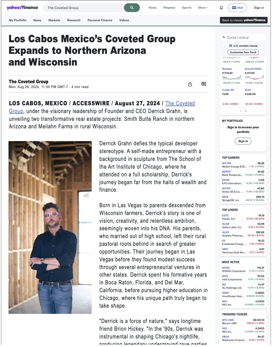In The Press — The Coveted Group