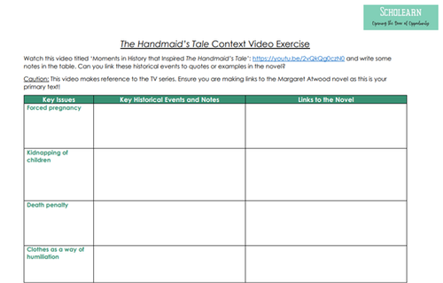 The Handmaid's Tale — Scholearn