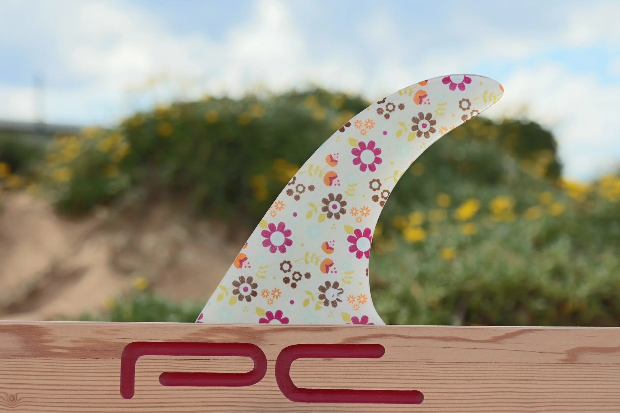 PC Surf Design Handcrafted Longboard Fin — Cotton Wool | Womens And ...