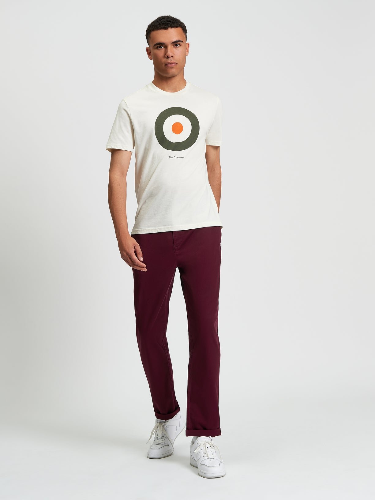 Ben Sherman Men's Signature Slim Chino Wine — Cotton Wool | Womens And ...