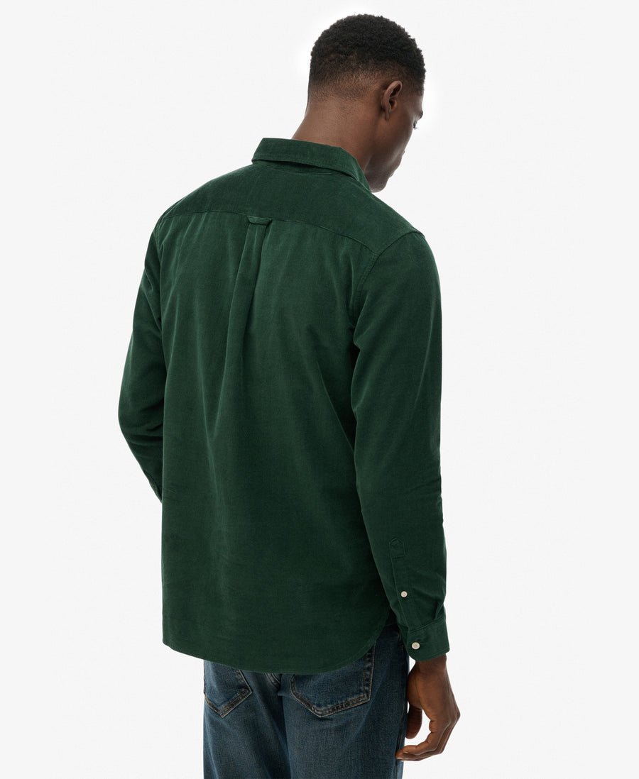 Superdry Classic Needle Cord Shirt Enamel Green — Cotton Wool | Womens ...