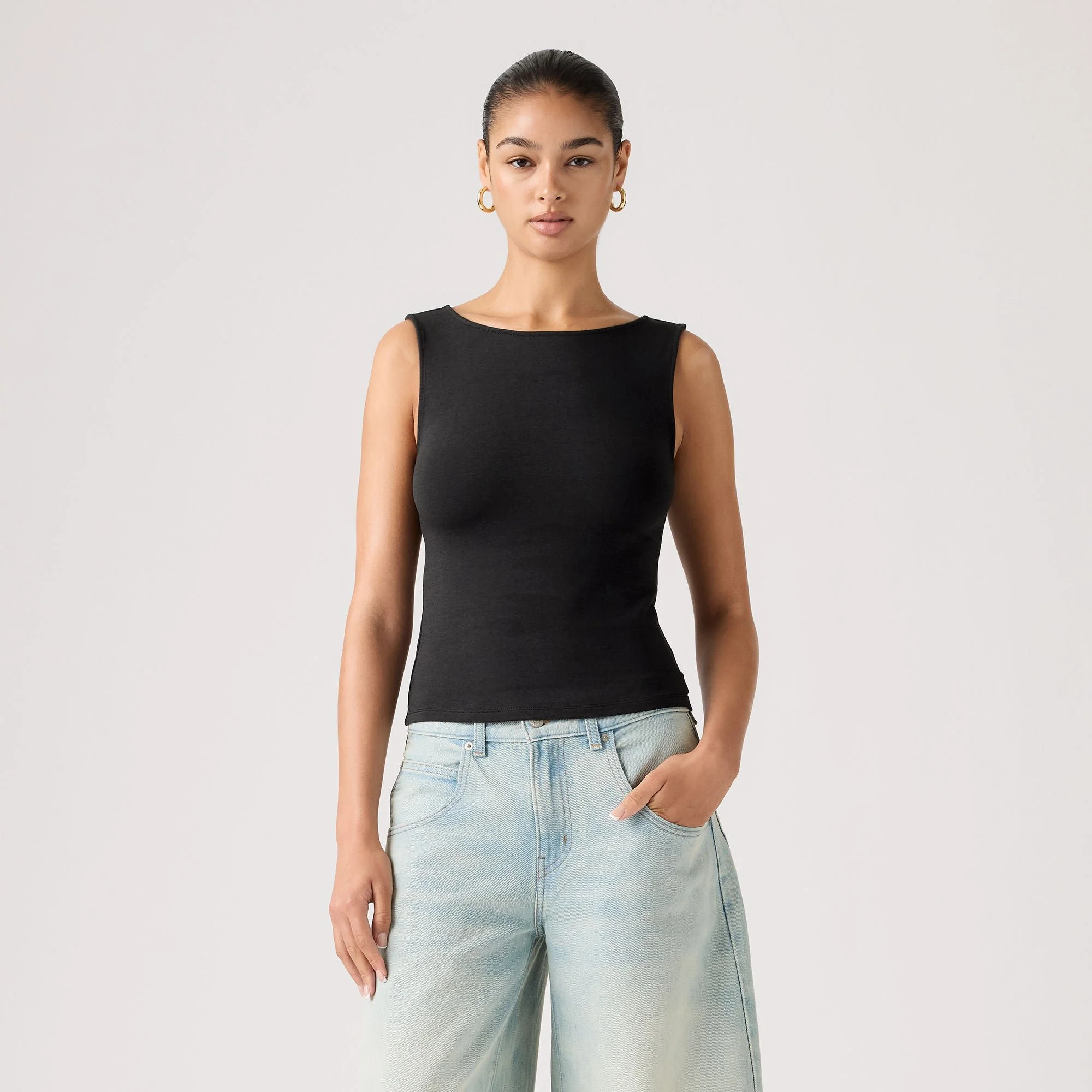 Levi's Blair Boatneck Tank Anthracite — Cotton Wool | Womens And Mens ...