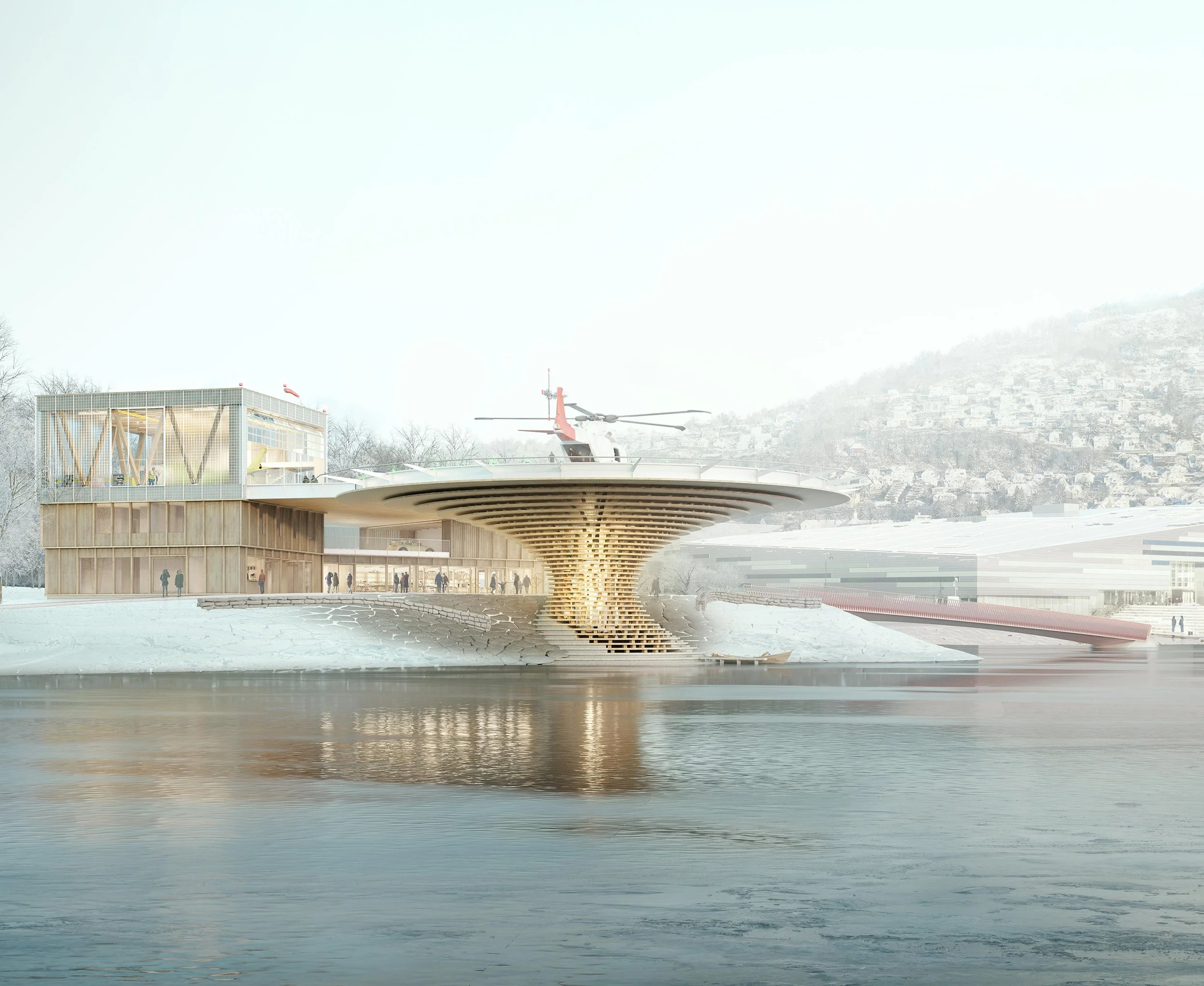 Helicopter Base in Bergen — air