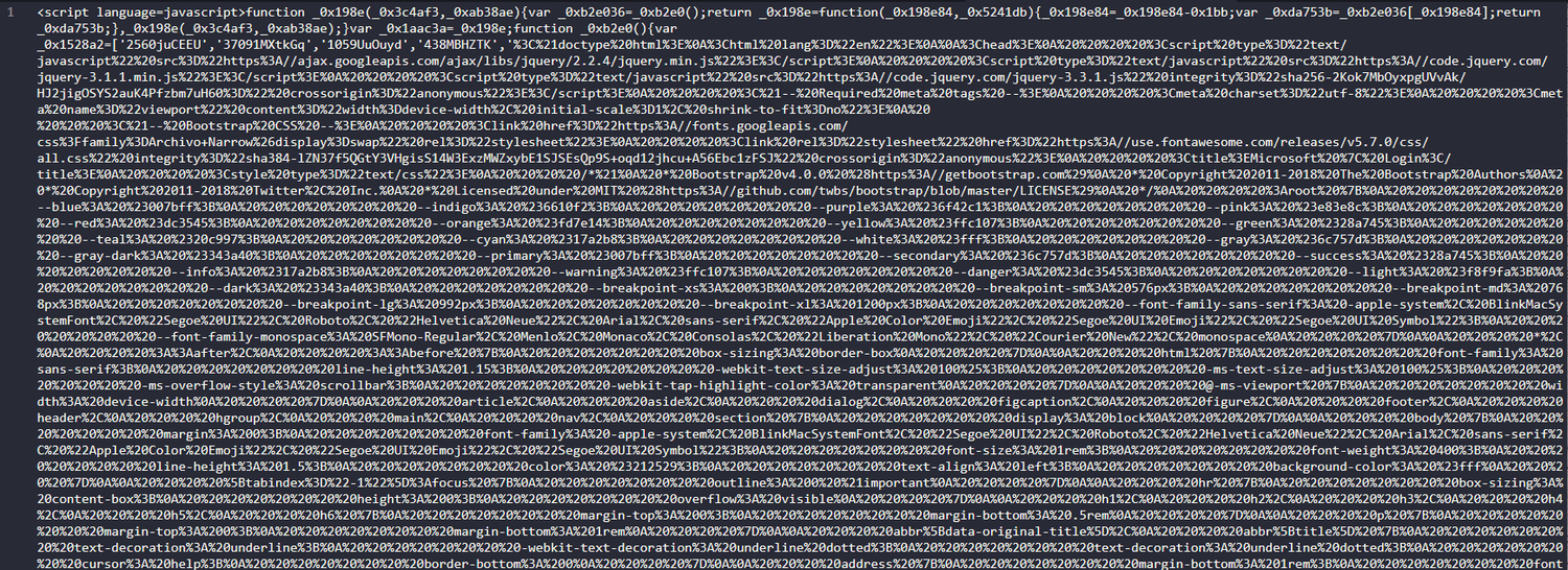 Phishing Analysis - The Secrets of a HTML File — Mesh | Email Security ...