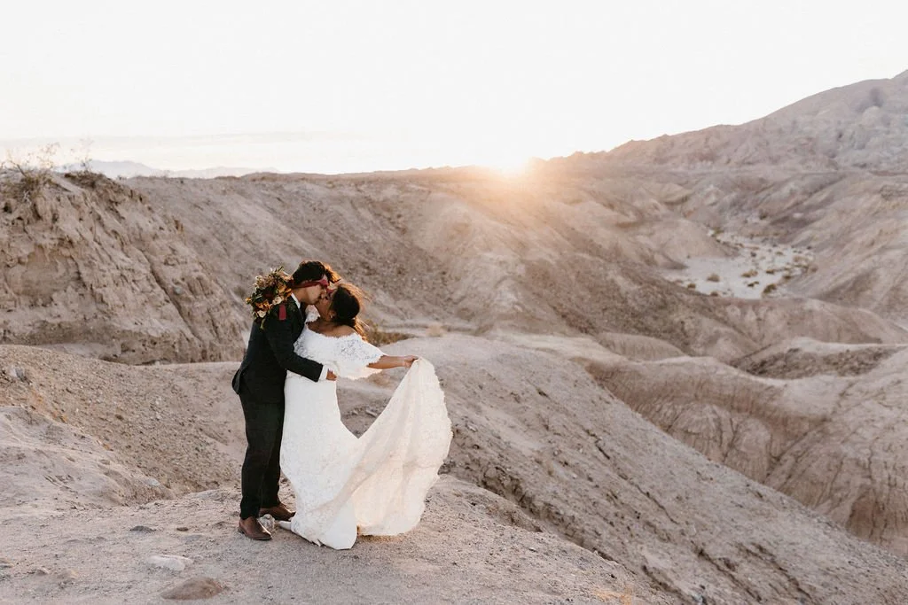 A Dreamy Sunset Desert Elopement in California — Chuck & Shiloh Photo ...