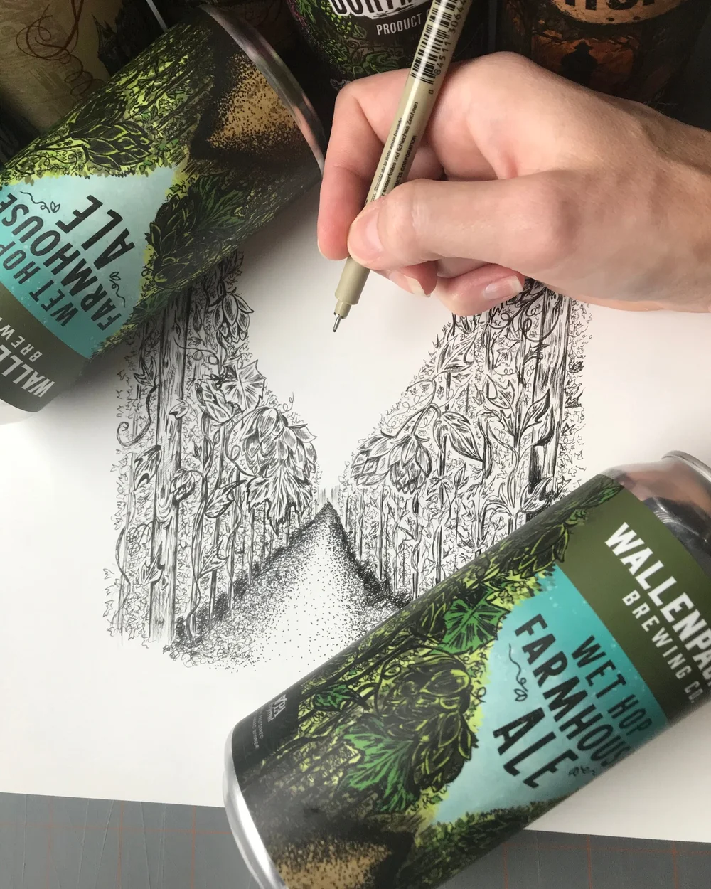 Pen & Ink Illustration and Graphic Design — Professional Beer Label Design