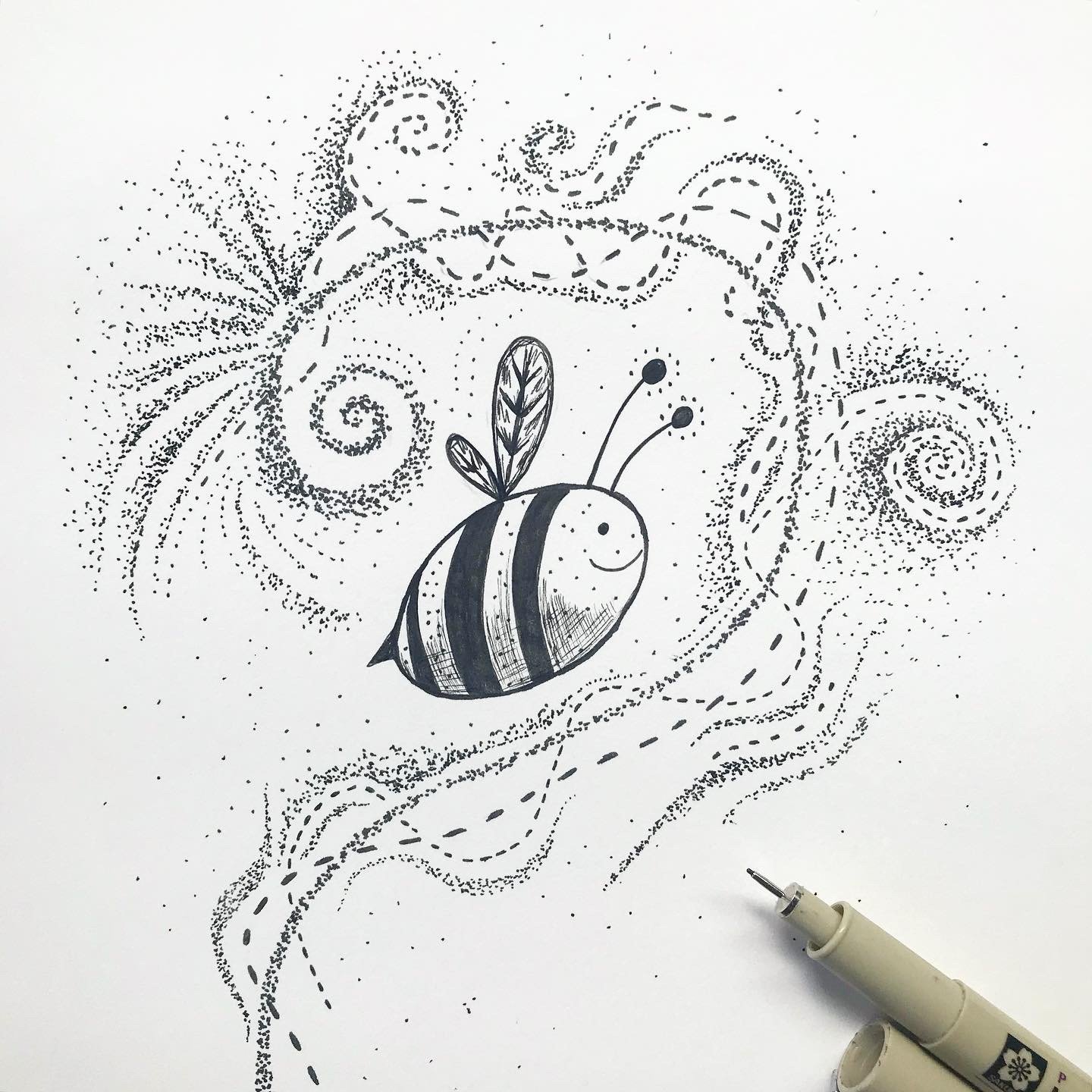 Honey Bees Drawings