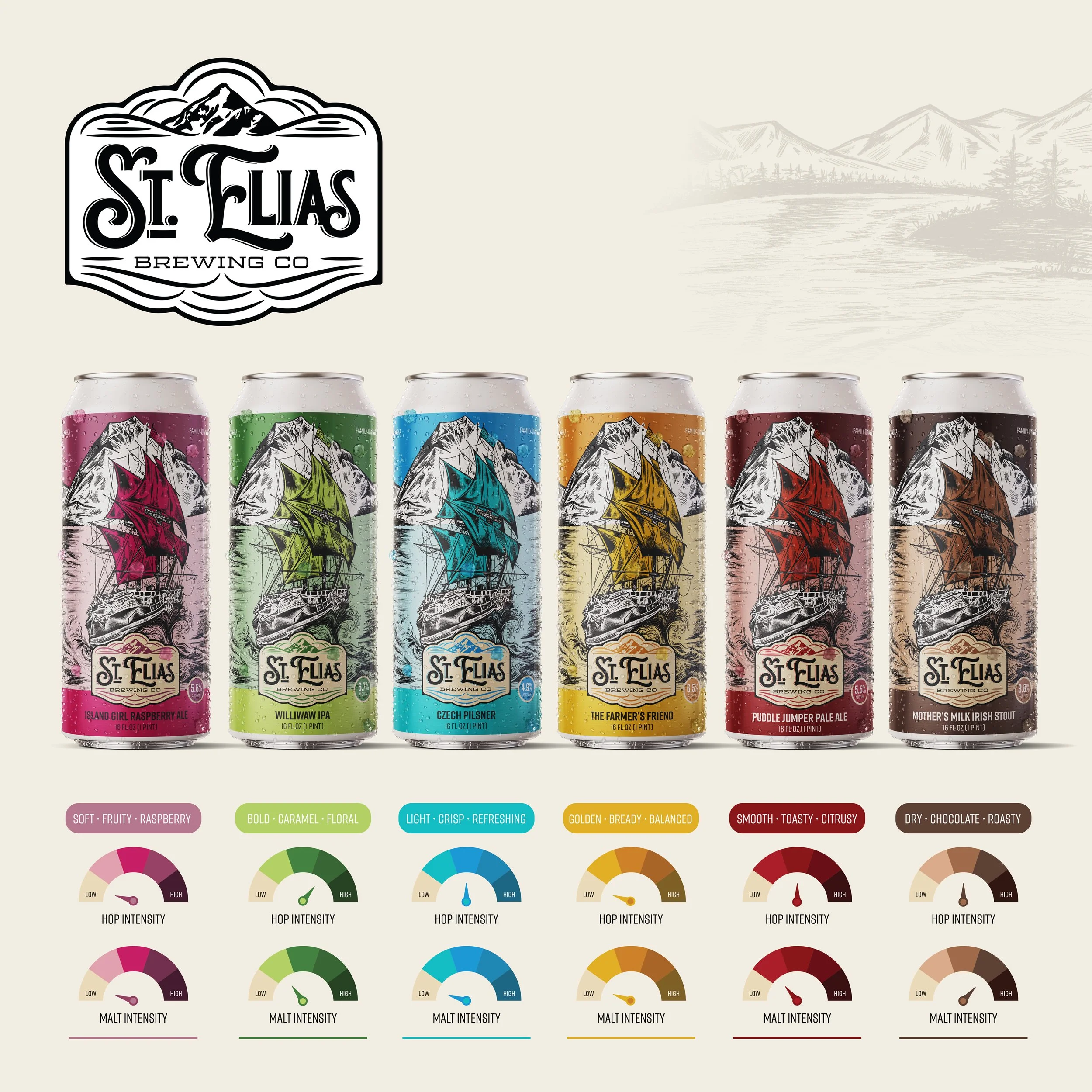 St Elias Brewing Logo Design, Branding & Beer Label Design ...