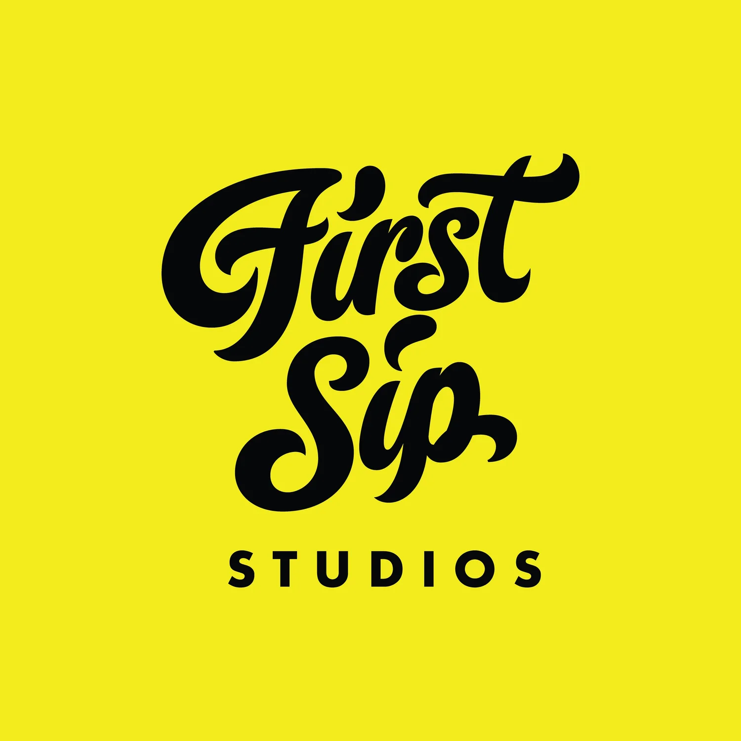 First Sip Studios Logo Design & Branding — Hoot Design Studio