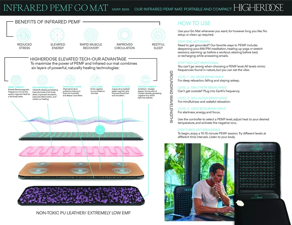 HigherDOSE Infrared PEMF Go Mat | Essex Integrative Health