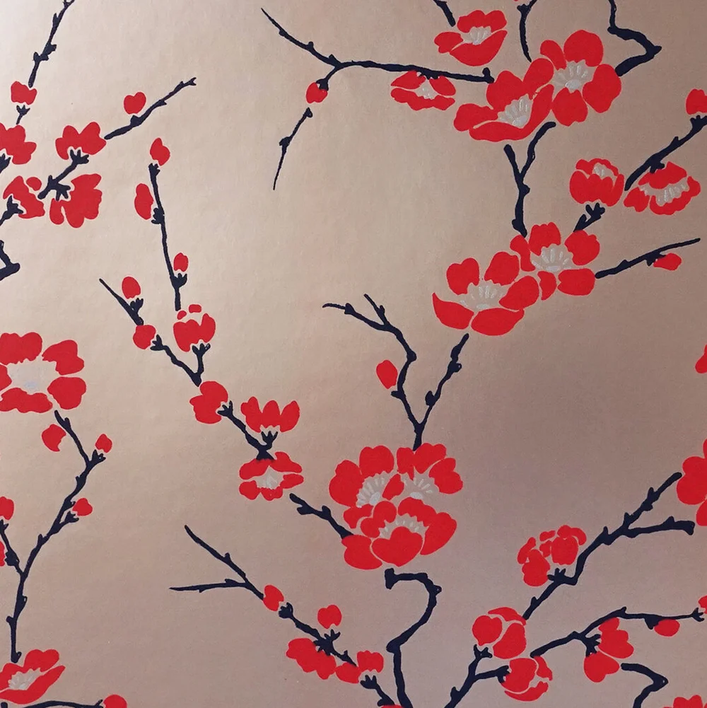 Red Cherry Blossom Wallpaper