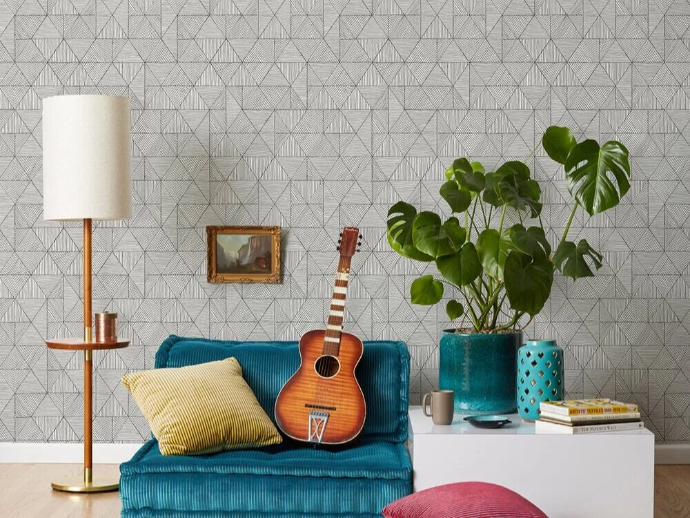 Geometric Wallpaper | Two-tone | Bold Print | 2.0 by Makelike — Urban ...