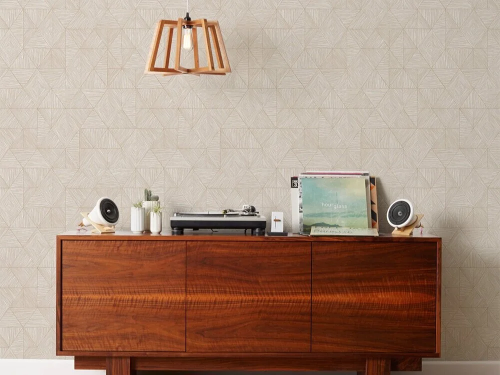 Geometric Wallpaper | Two-tone | Mica by Makelike — Urban Source