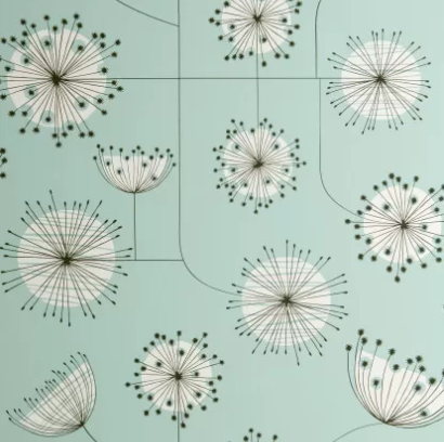 Mid-Century Modern Print | Plant Motif | Botanical | Dandelion Mobile ...