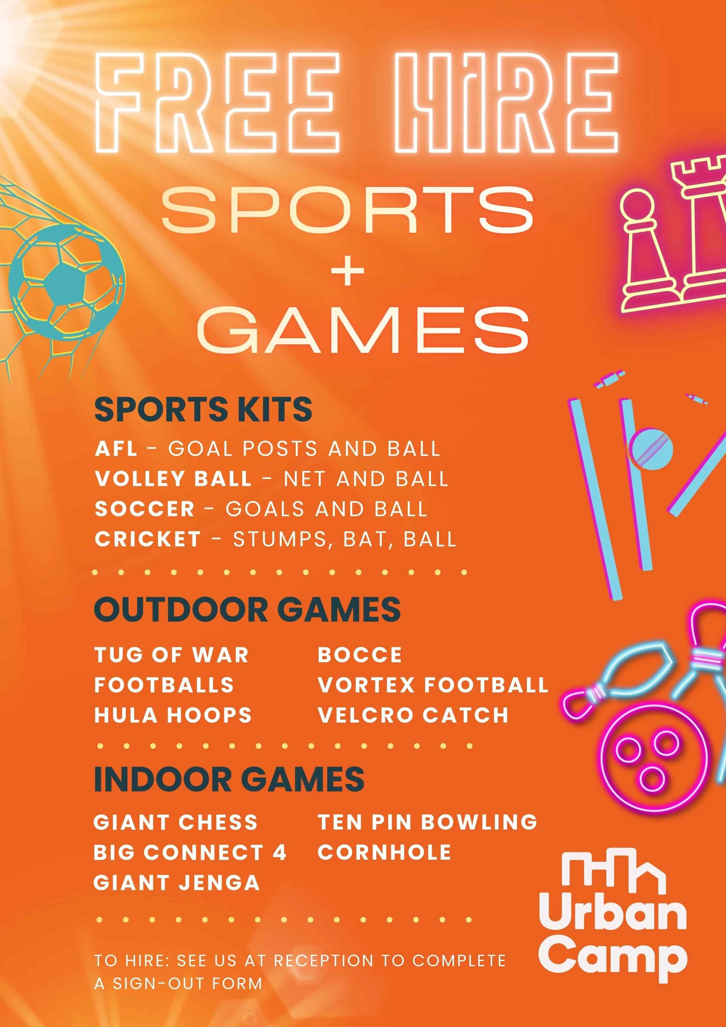 Fun Onsite Activities, Sporting Equipment and Games for Groups | Urban ...
