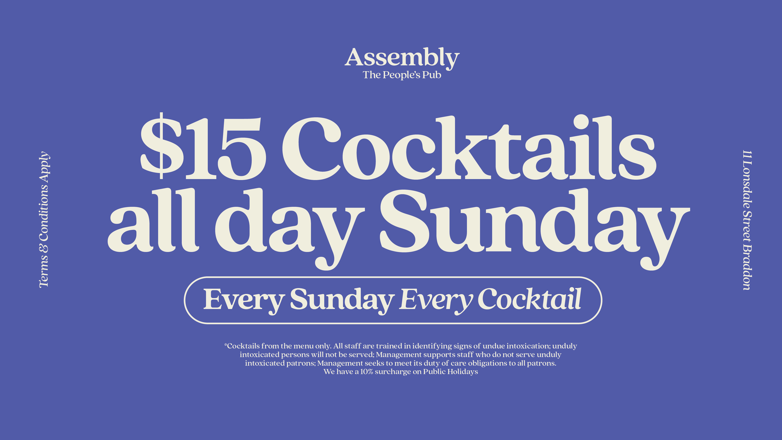 Assembly Canberra - Breakfast, lunch & Dinner Daily. Live Sports & Events