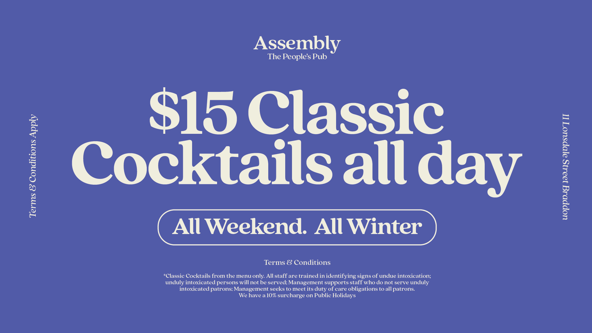 Assembly Canberra | Breakfast, lunch & Dinner Daily | Live Sports & Events