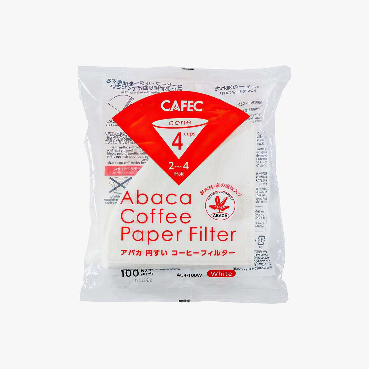 Cafec Abaca Coffee Paper Filter for 02 V60 — Cuppers Choice