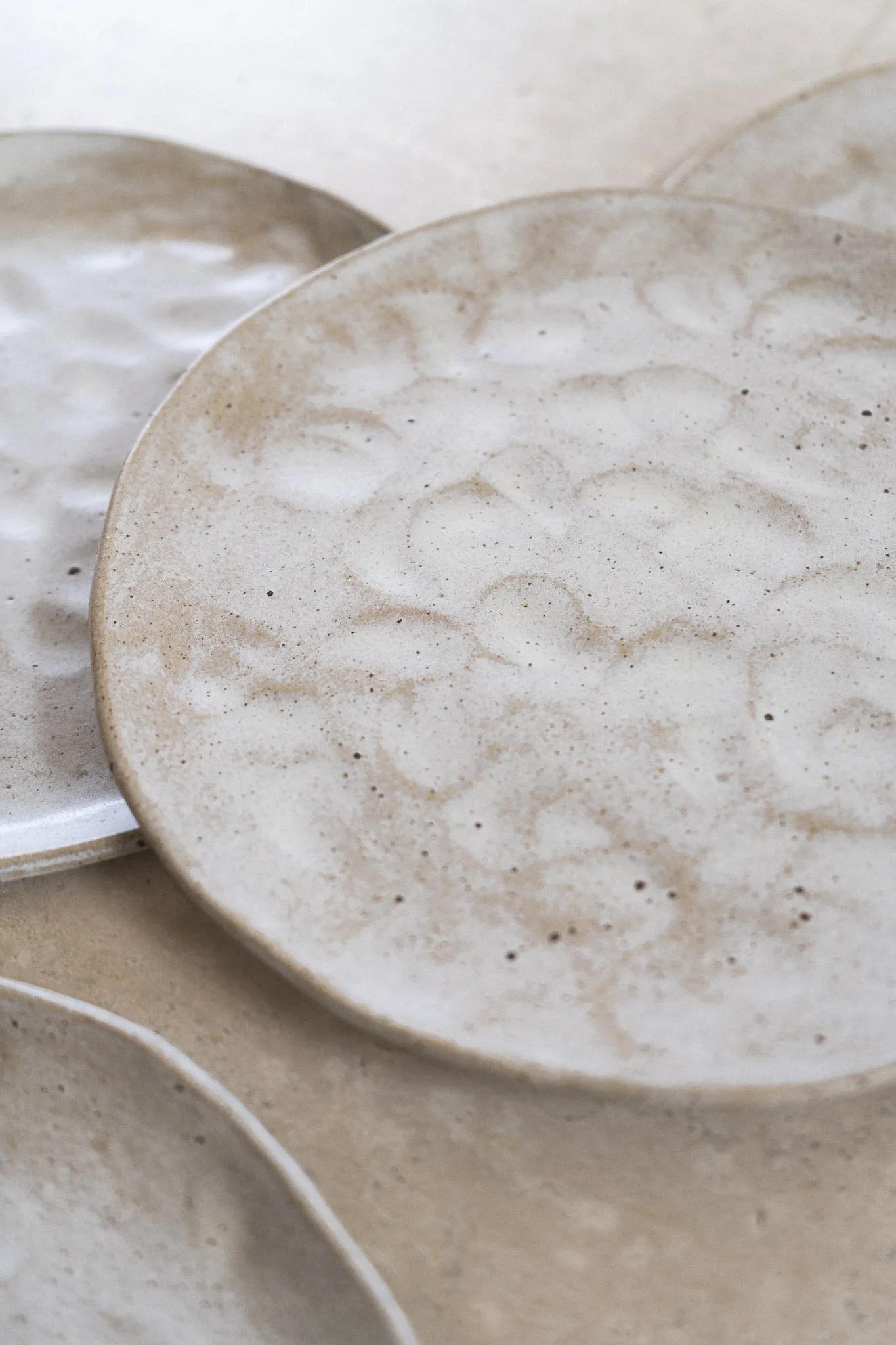 White flecked stoneware plates — Every Story Ceramics