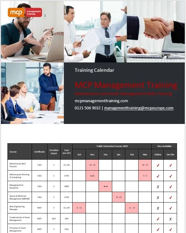 Managing Engineering Stores — MCP Management Training