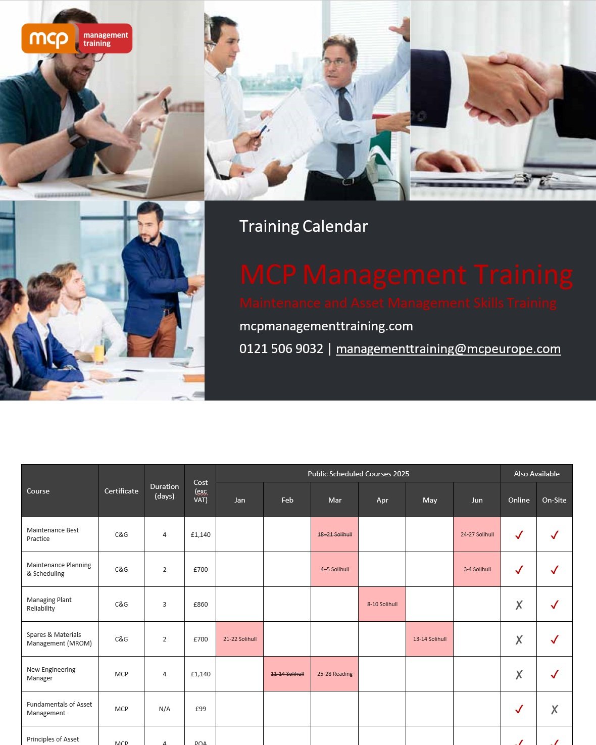 The Institute of Asset Management — MCP Management Training