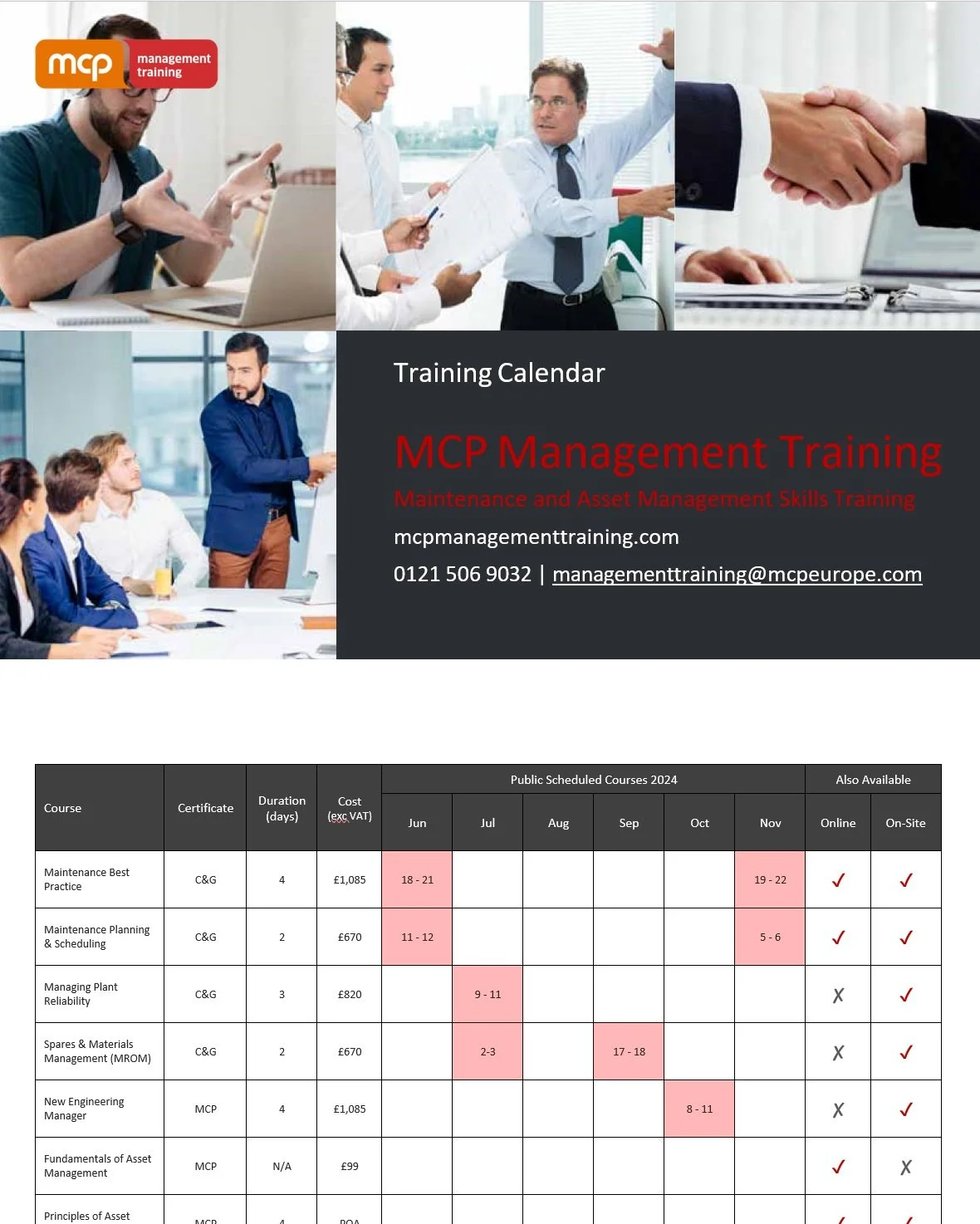 MCP Credentials Brochure — MCP Management Training