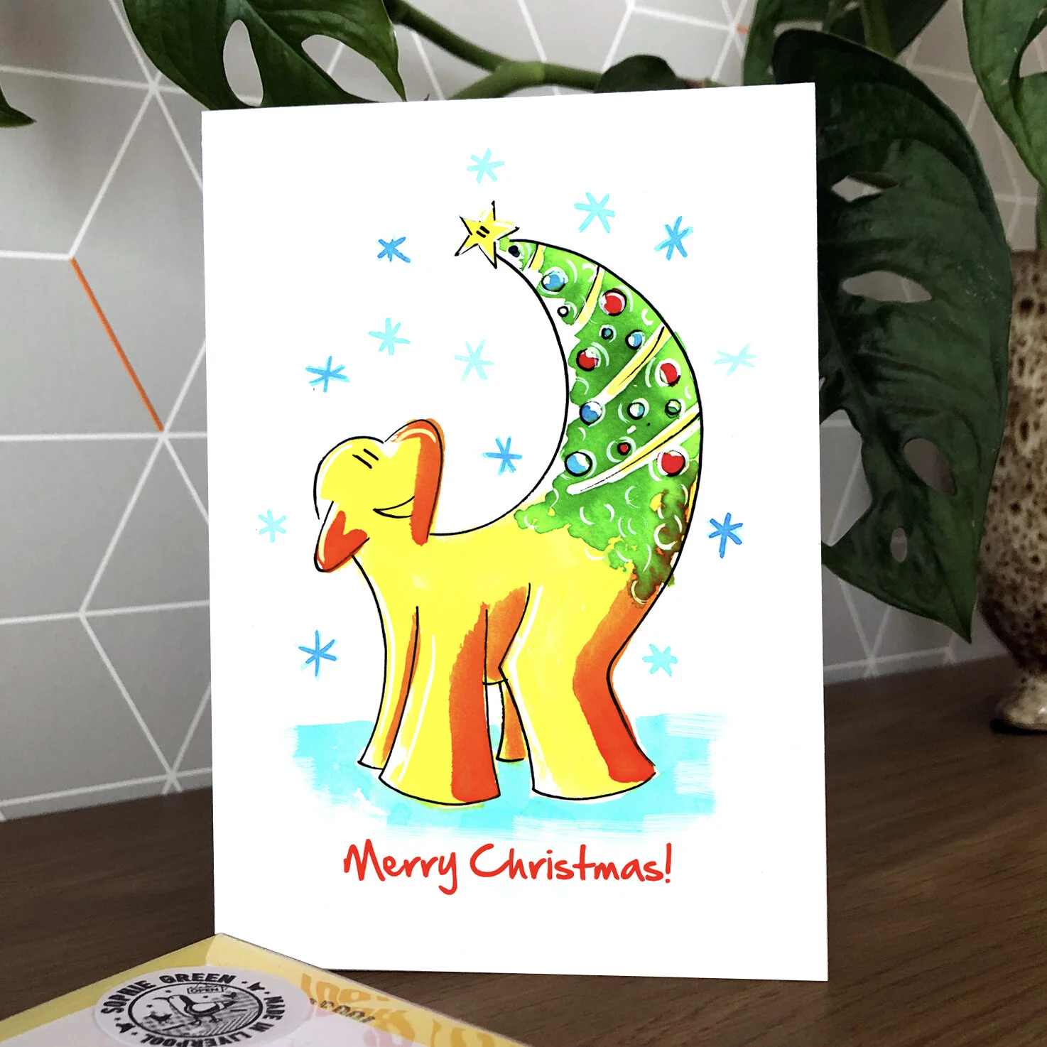 Superlambanana Christmas Tree Card — Sophie Green - Liverpool Artist ...