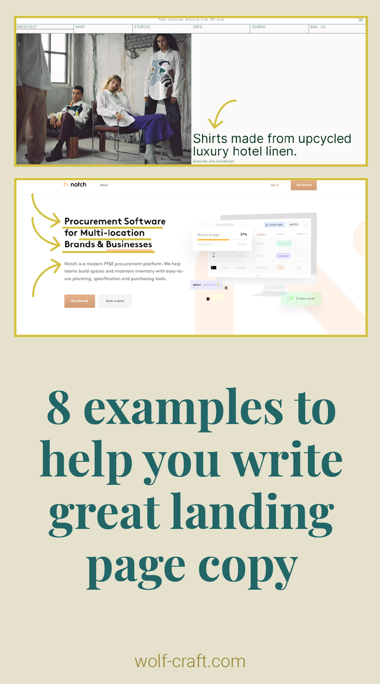 How to Write Great Landing Page Copy + 8 Examples — Wolf Craft
