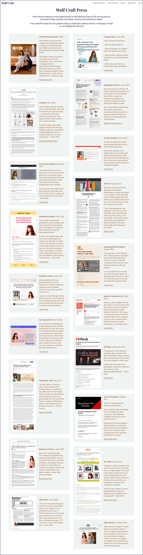 How to Create a High Impact Press Page + Examples from Creative ...