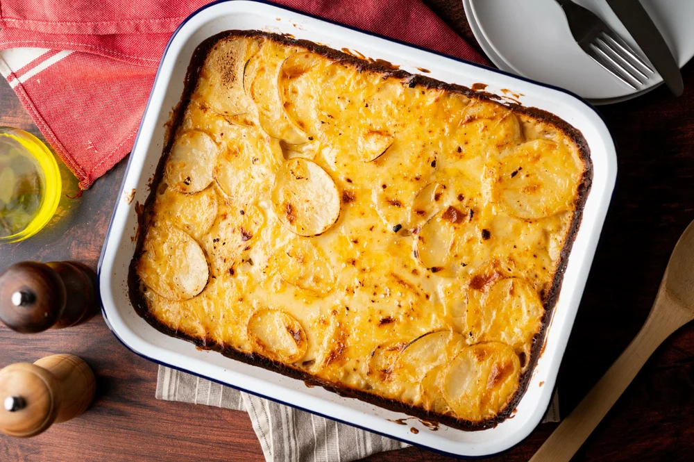 Rakott Krumpli (Hungarian Roasted Potatoes with Sausage and Sour Cream ...