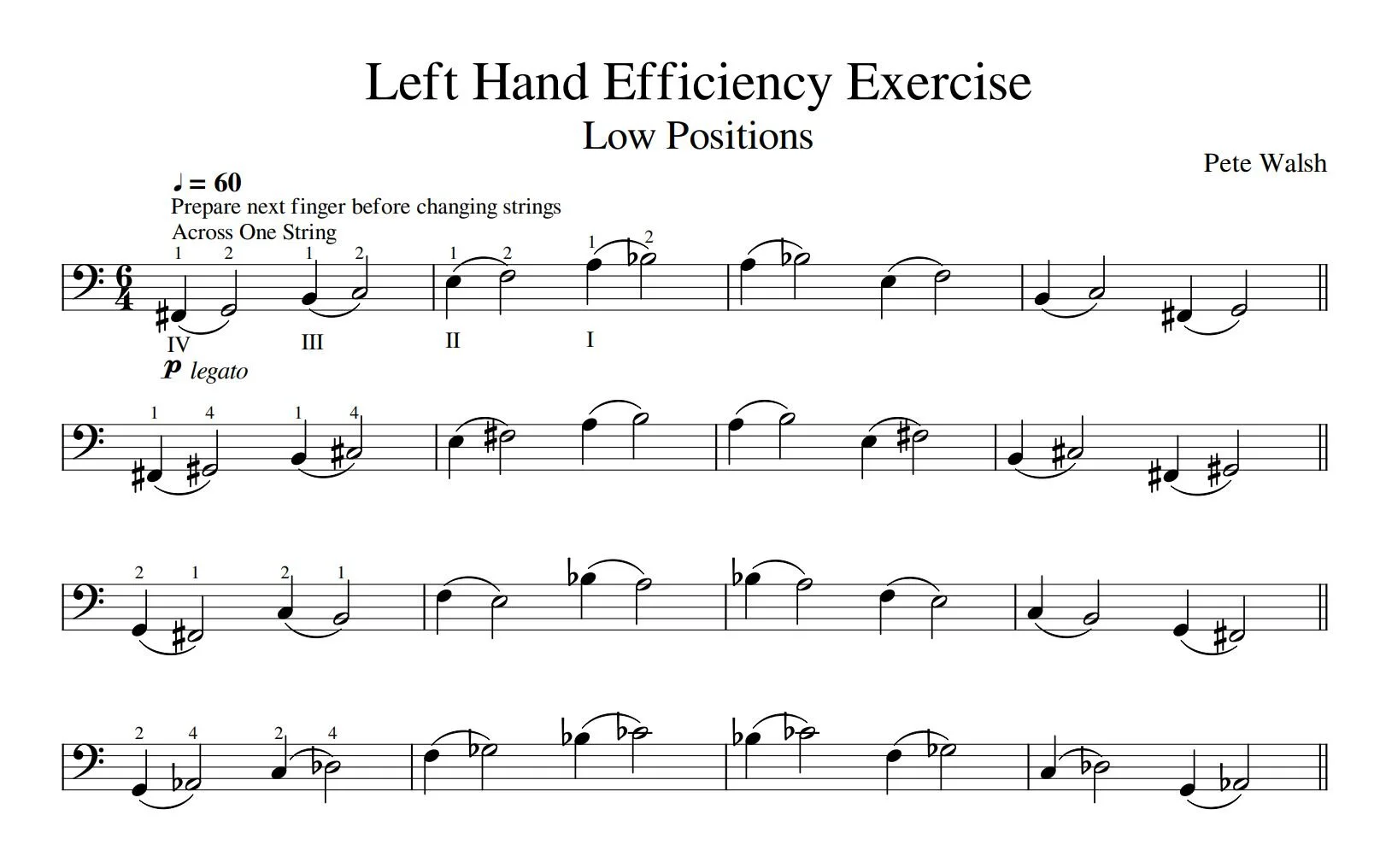 Left Hand Efficiency Exercise — Pete Walsh