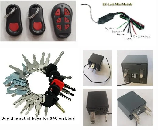 electronic lock system for heavy equipment