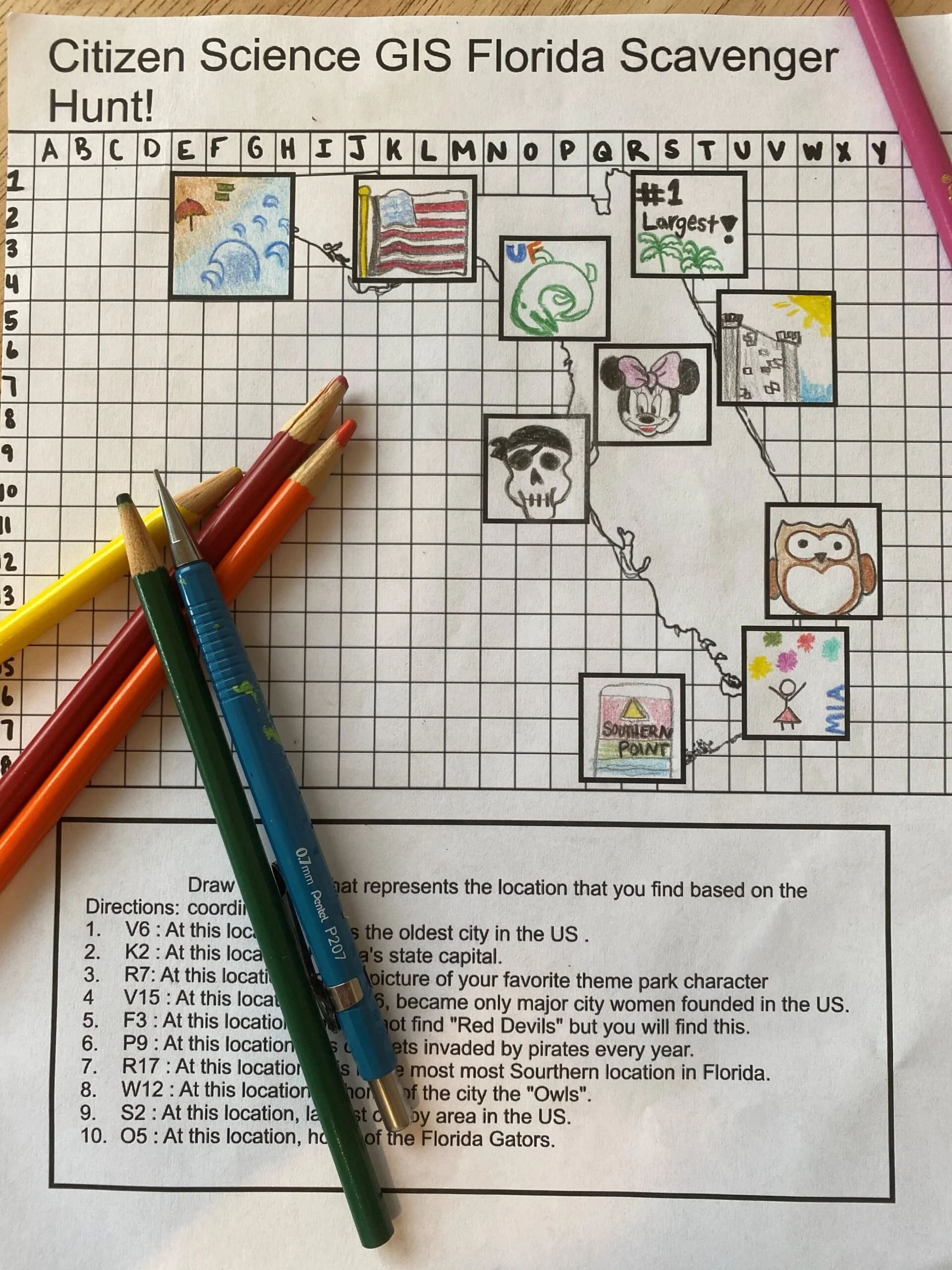 Florida Map Scavenger Hunt — Citizen Science GIS