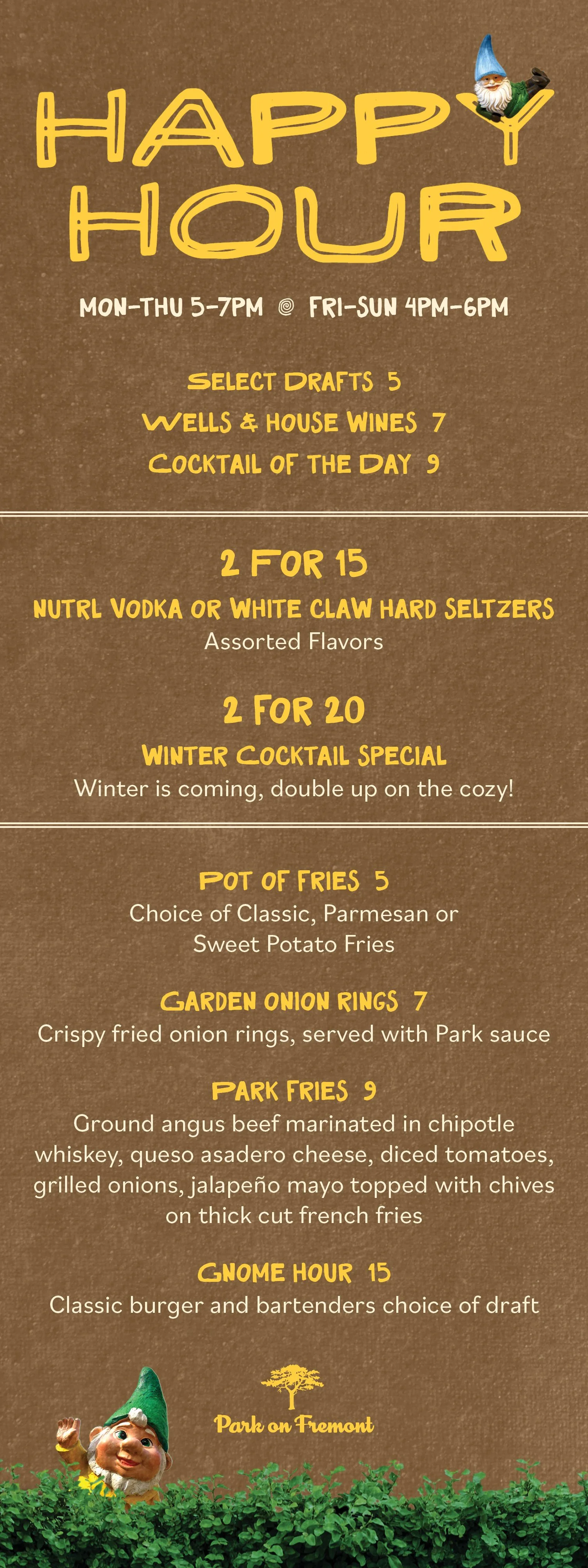 Happy Hour | Relax & Sip Today — PARK ON FREMONT