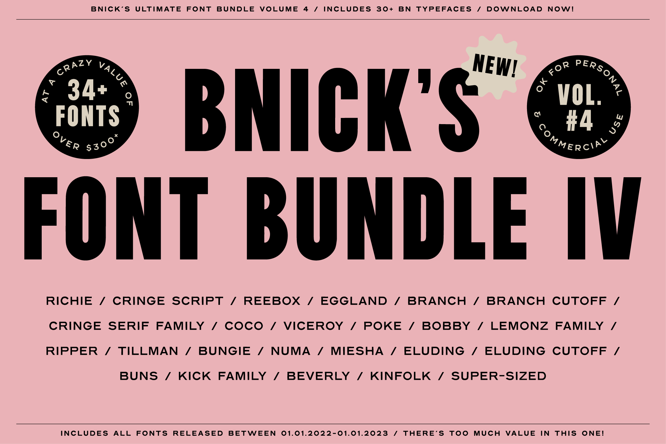 Ultimate Font Bundle Vol. 4 — Brandon Nickerson Portfolio