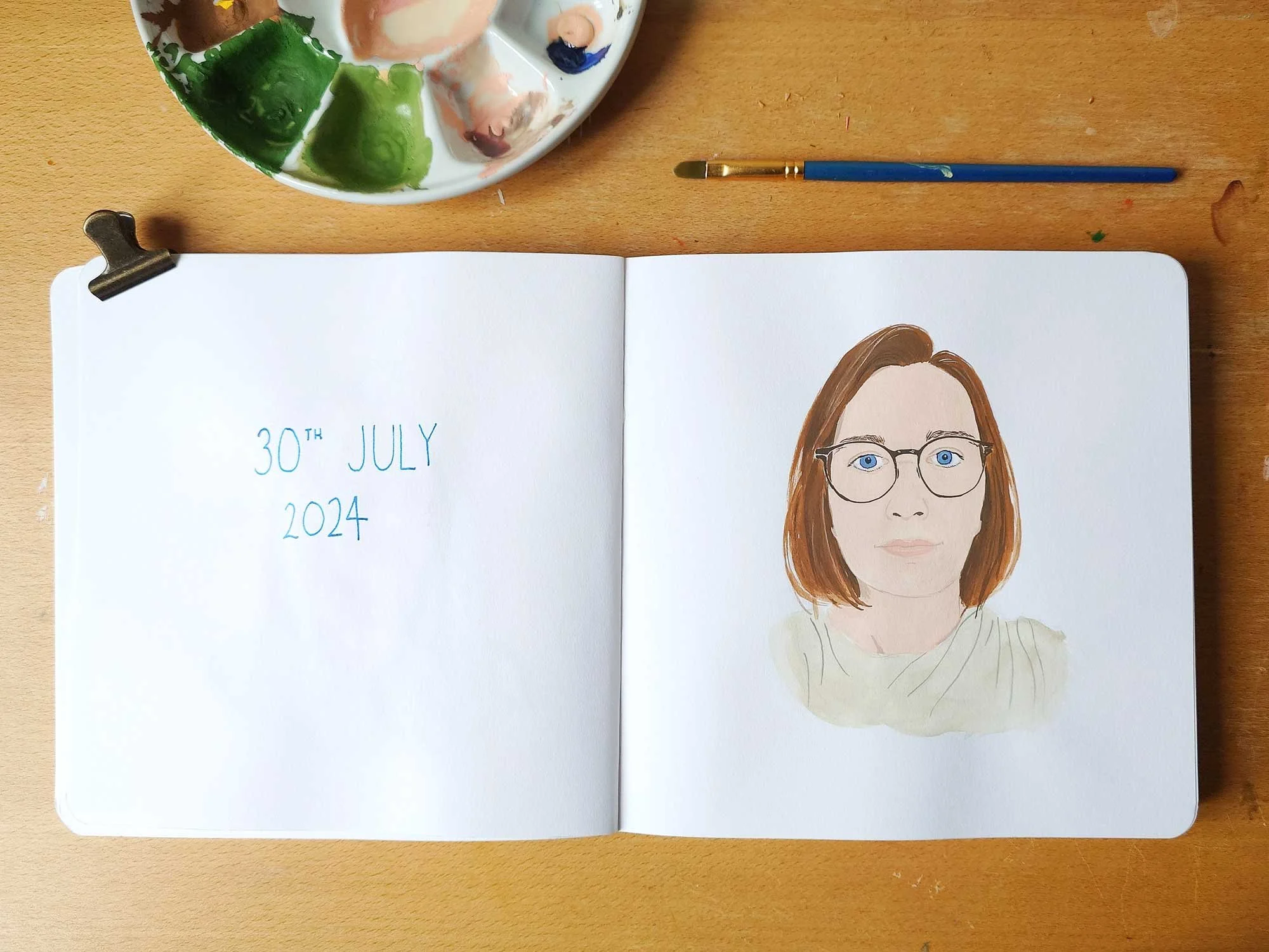 Drawing self portraits in my sketchbook — Cathryn Worrell Art ...