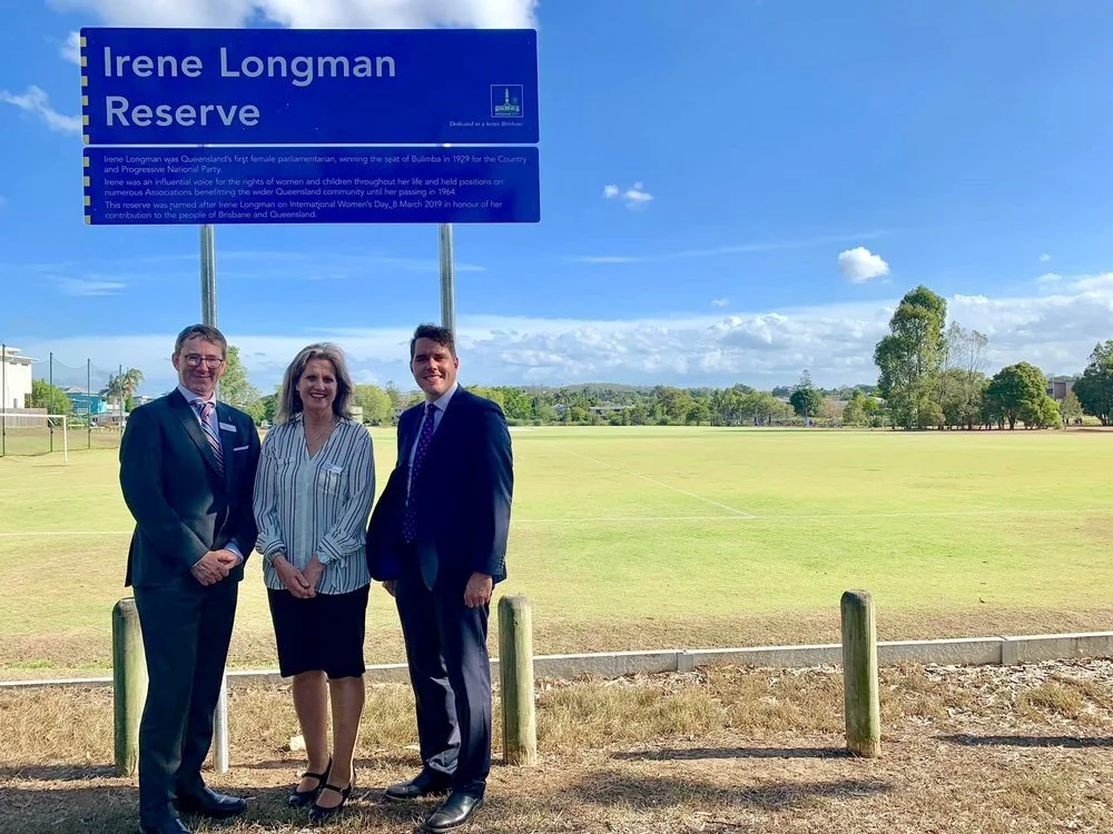 Official naming of Irene Longman Reserve — Cr Ryan Murphy
