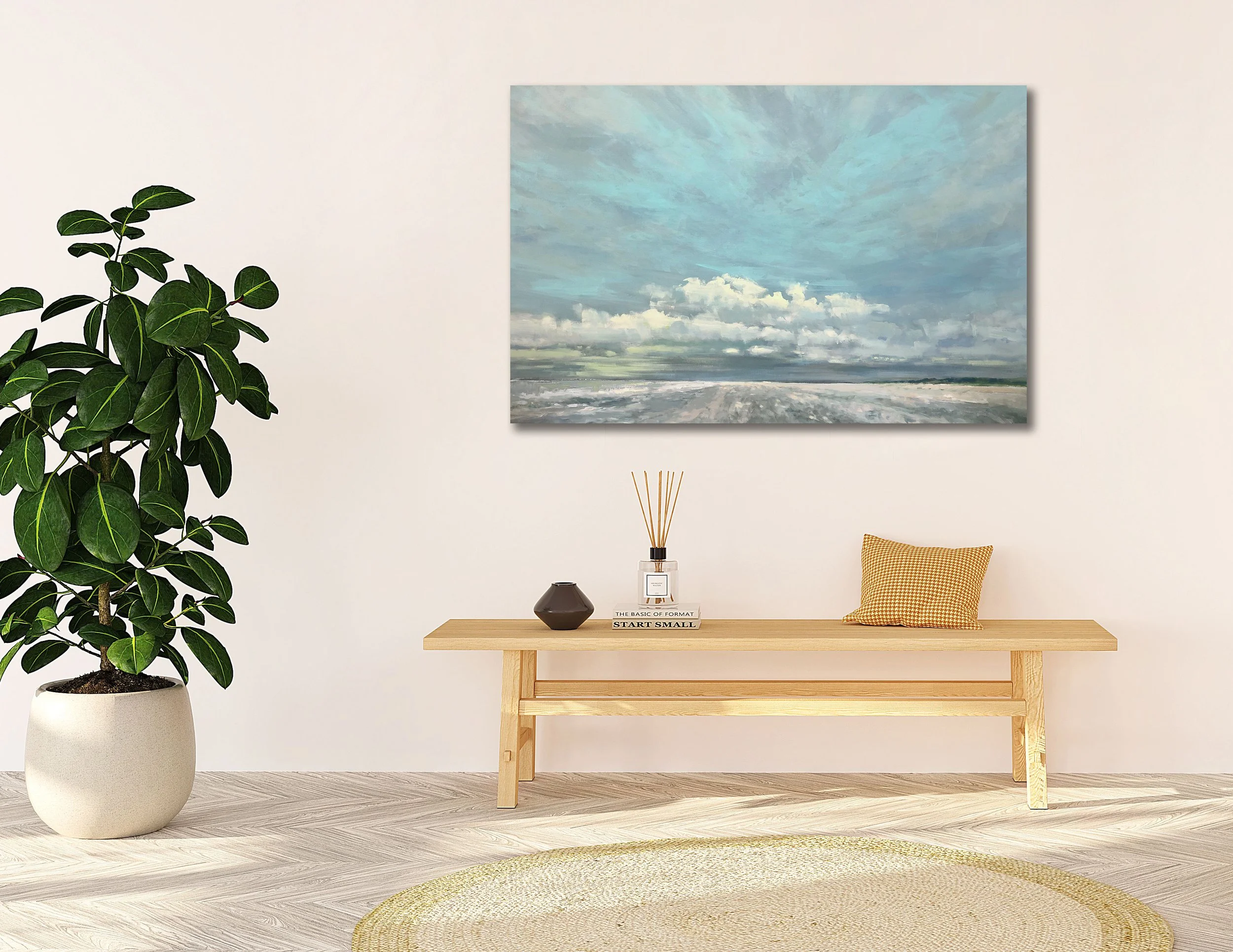 Gabriella Collier "On the Bank" acrylic on canvas, 30" x 24" — CANVAS.