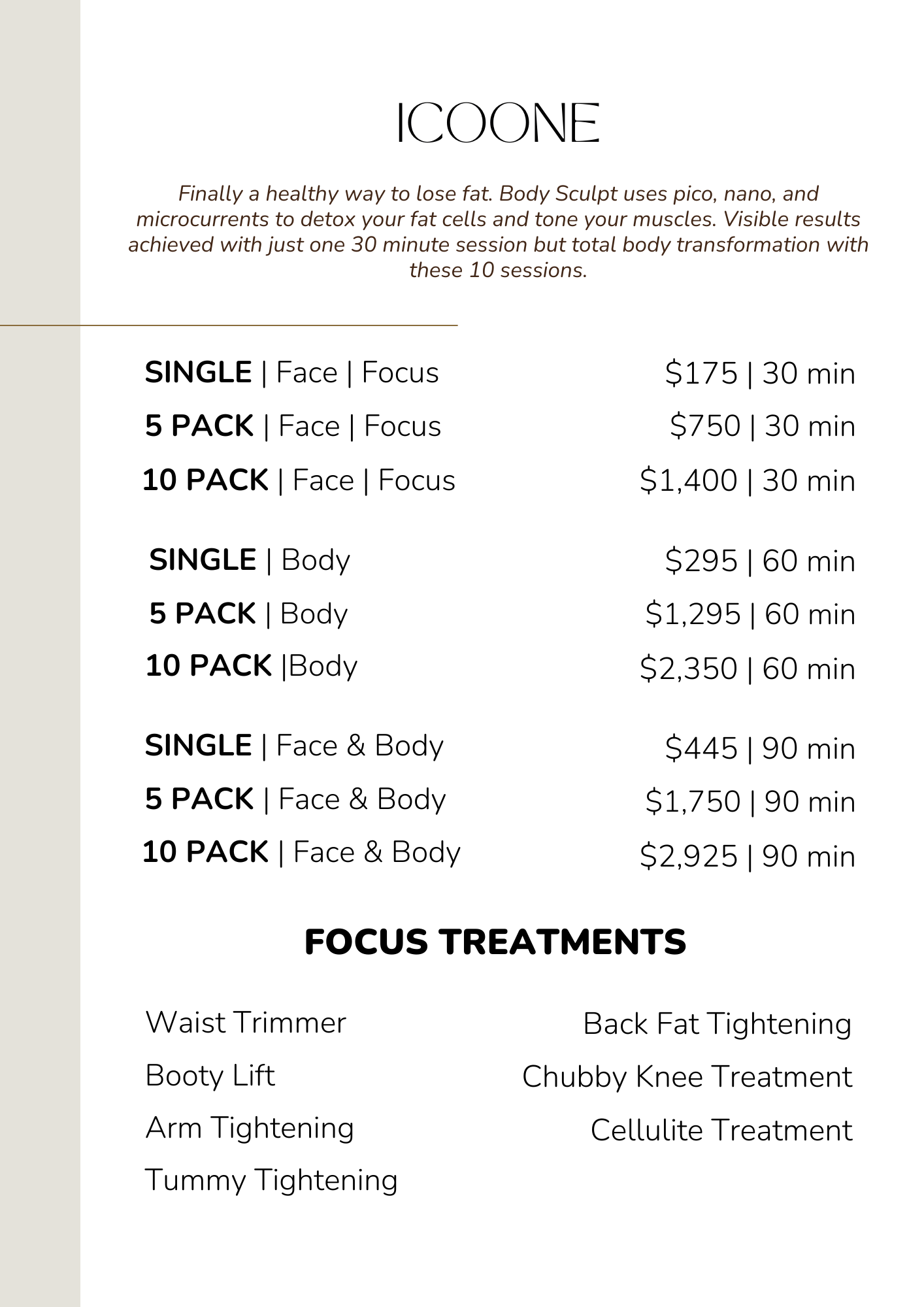 Service Menu — Holistic Beauty Med Spa