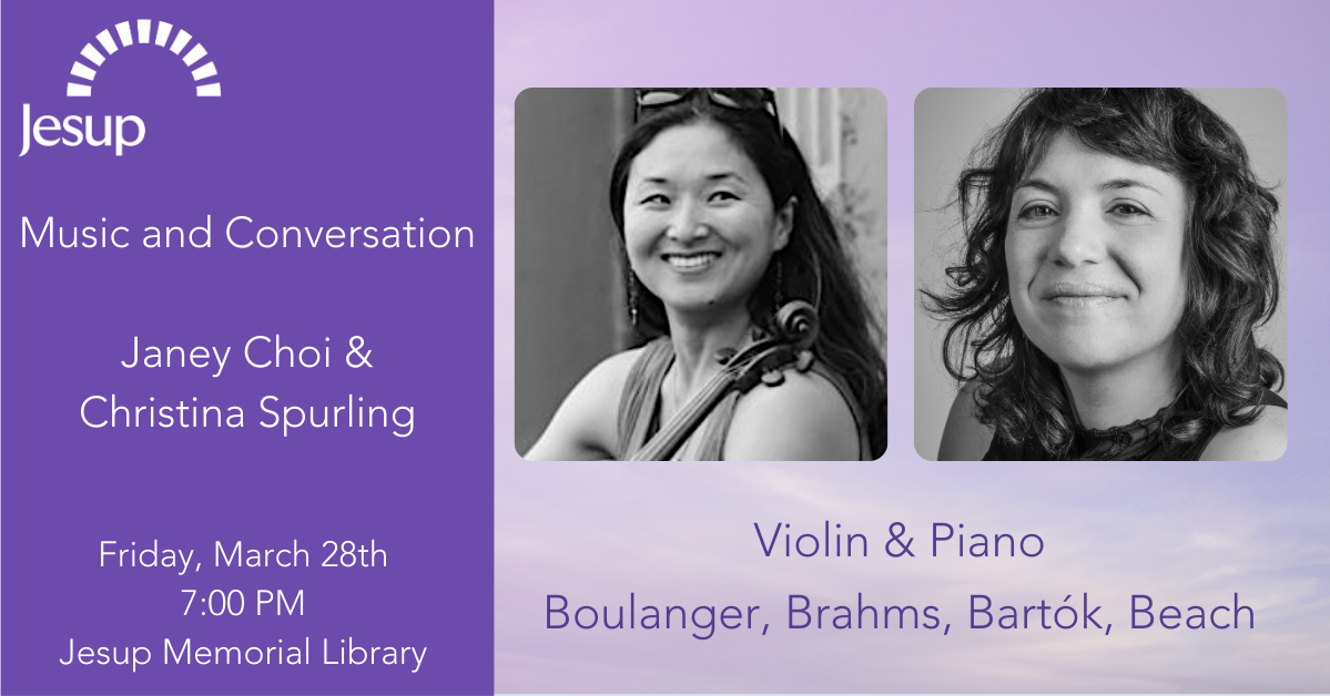 Music and Conversation with Janey Choi & Christina Spurling — Jesup ...
