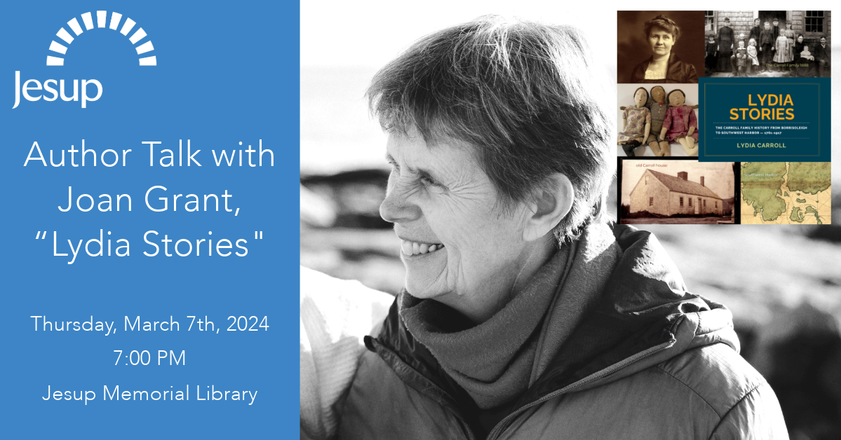 Author Talk with Joan Grant, “Lydia Stories" — Jesup Memorial Library