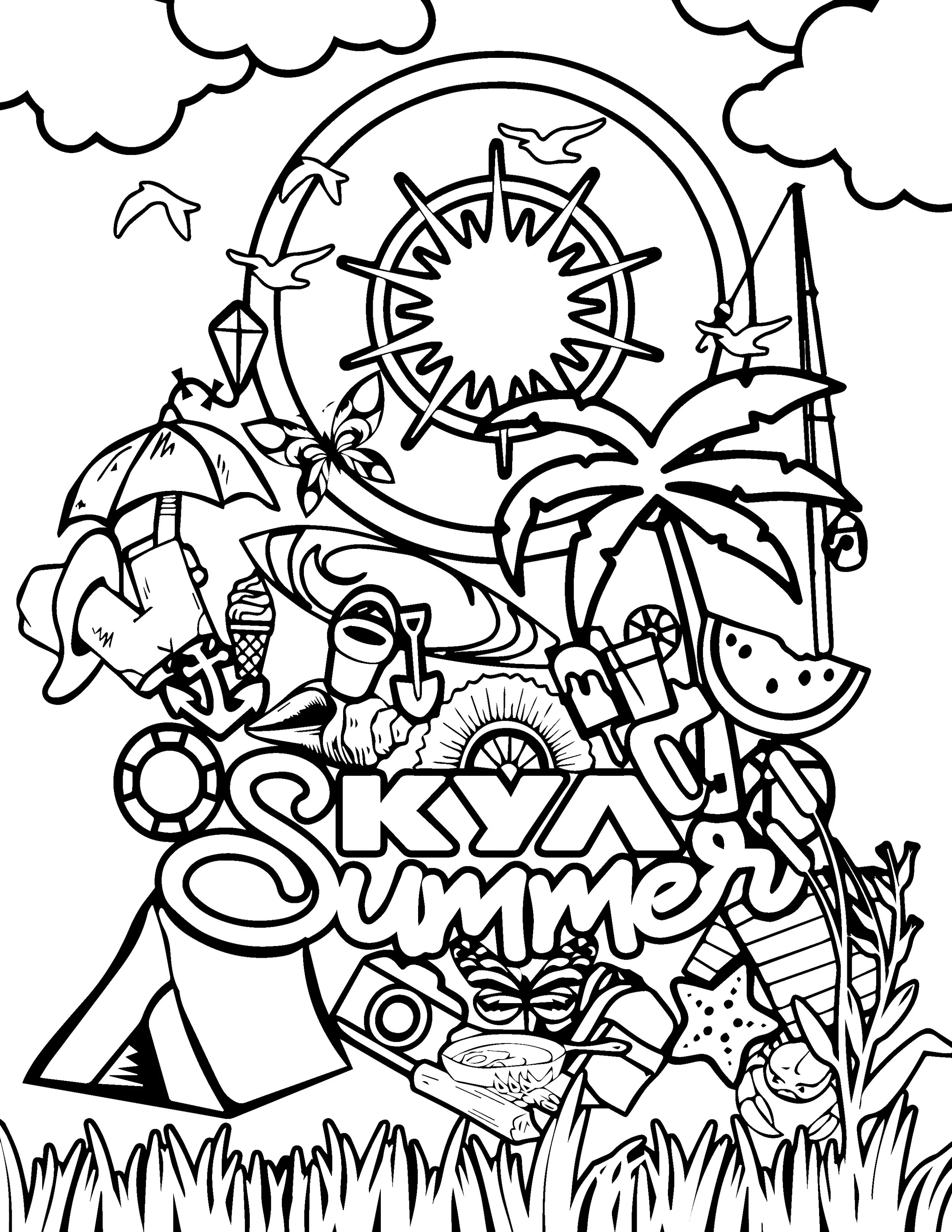 Coloring Pages For Summer Activities