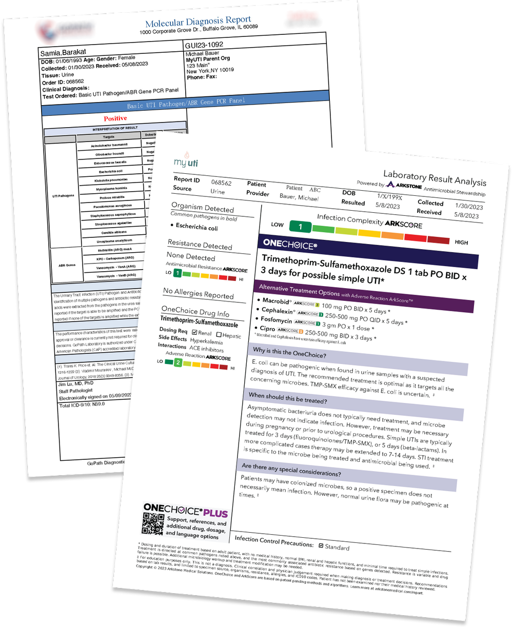 MyUTI At home test for UTIs