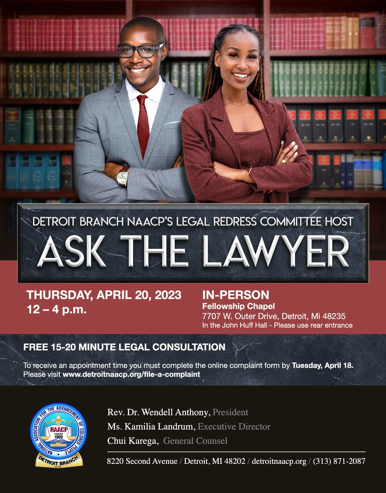 ASK THE LAWYER - APRIL 2023 IN-PERSON!! — NAACP Detroit Branch