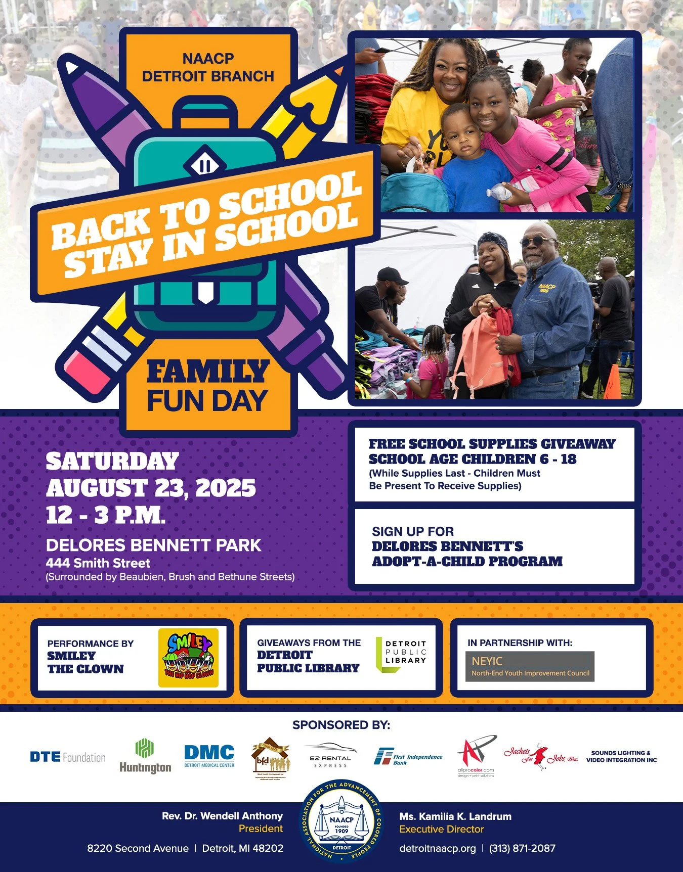 2025 BACK TO SCHOOL STAY IN SCHOOL FAMILY FUN DAY — NAACP Detroit Branch